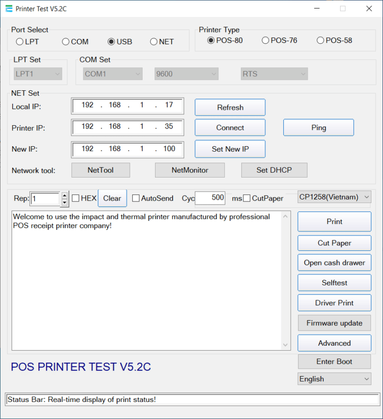 Đổi ip máy in Zywell bằng tool V5.2C - Công ty TNHH Công nghệ Bình Phạm